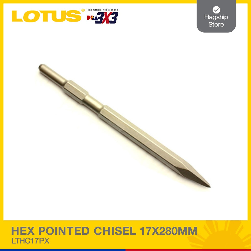 LOTUS HEX POINTED CHISEL 17X280MM LTHC17PX – Lotus Tools Philippines