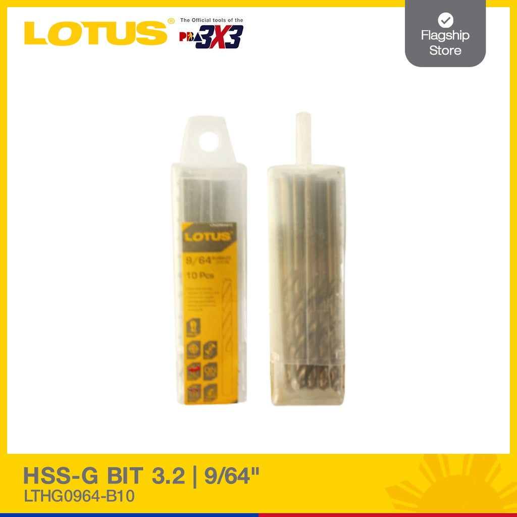 LOTUS HSS-G BIT 3.2 | 9/64" LTHG0964-B10 – Lotus Tools Philippines