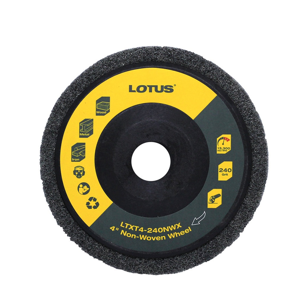 LOTUS NON WOVEN WHEEL 4" #240C | LTXT4-240NWX – Lotus Tools Philippines