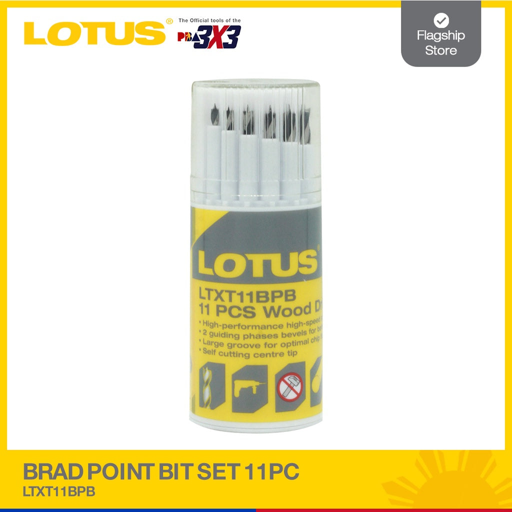 Lotus Brad Point Bit Set 11PC LTXT11BPB