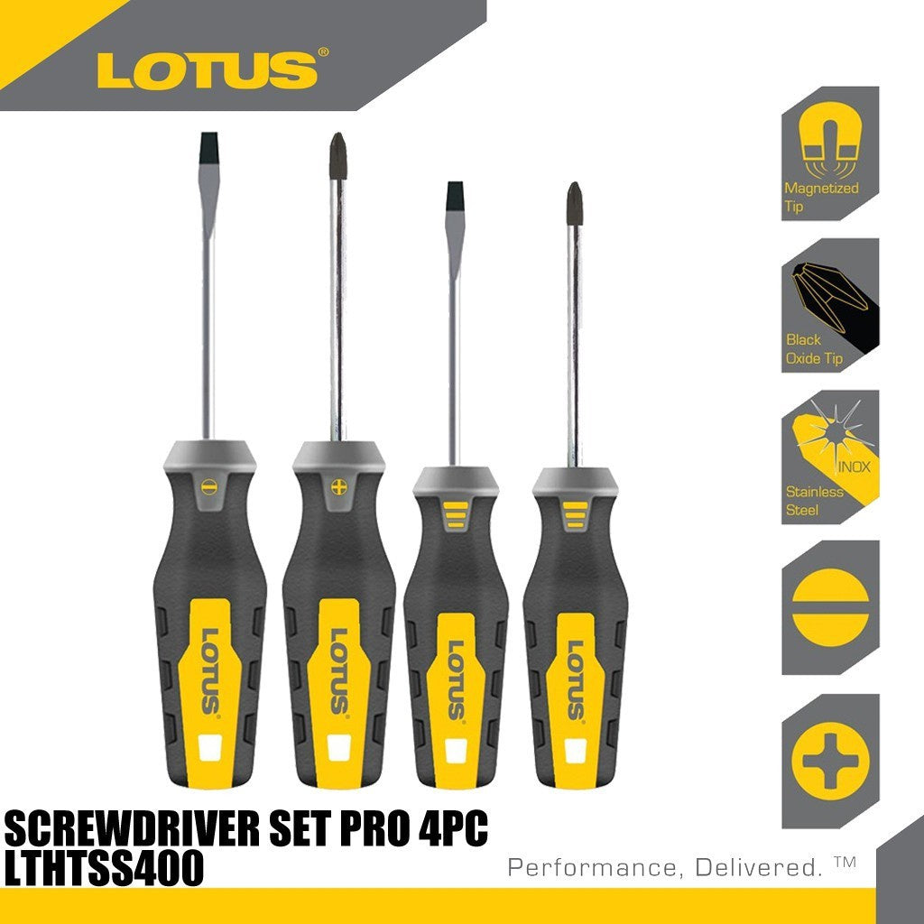 LOTUS SCREWDRIVER SET PRO 4PC LTHTSS400 – Lotus Tools Philippines