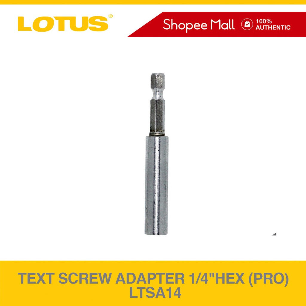 LOTUS TEXT SCREW ADAPTER 1/4"HEX (PRO) LTSA14