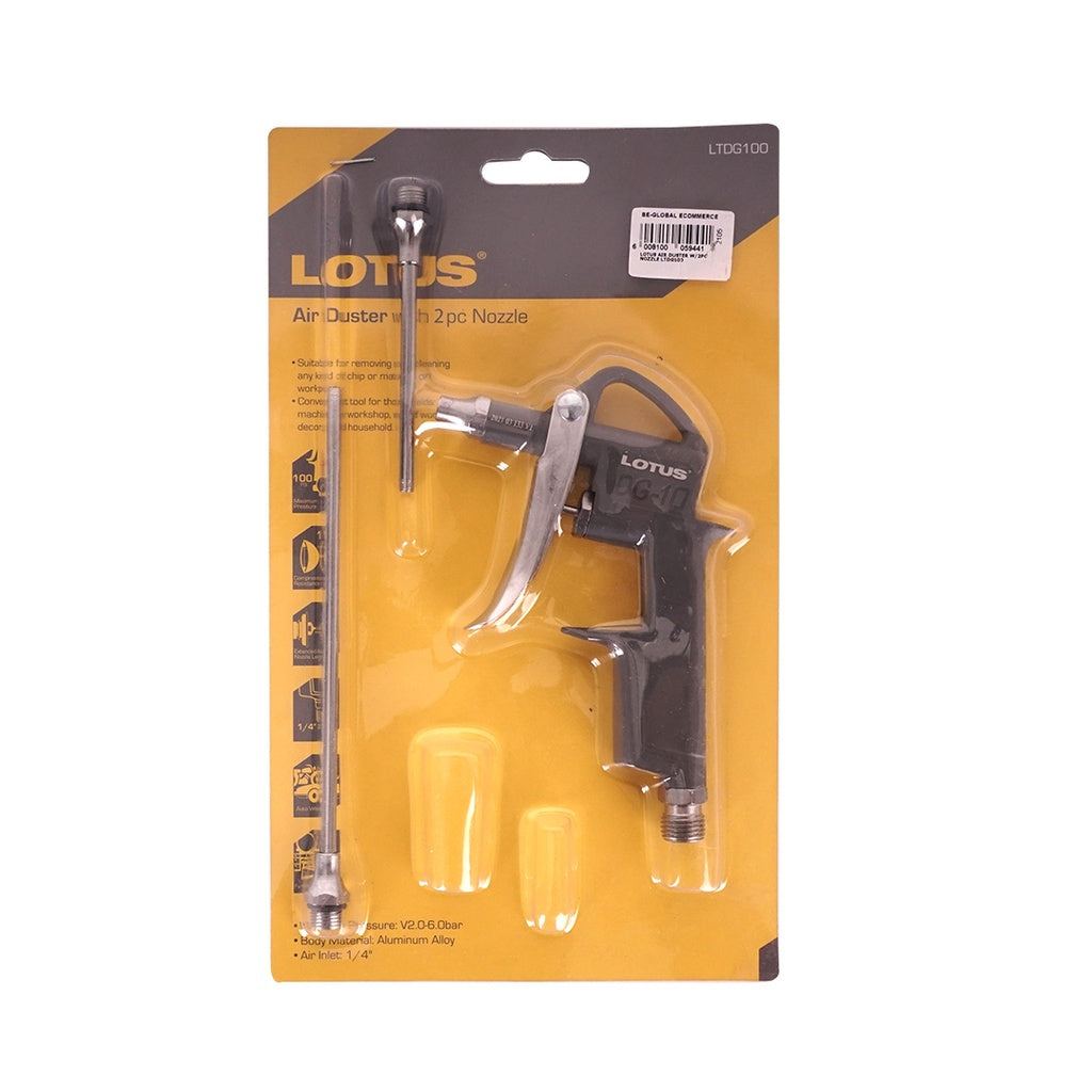 LOTUS AIR DUSTER W/2PC NOZZLE LTDG100 – Lotus Tools Philippines