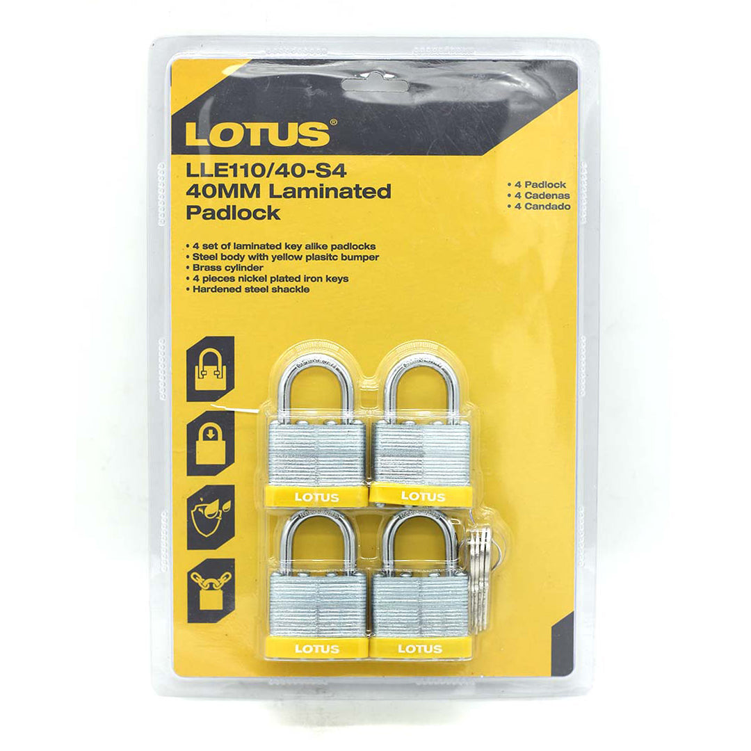 Lotus Padlock (KEYED ALIKE) 40MM / 50MM - Door Hardware & Locks