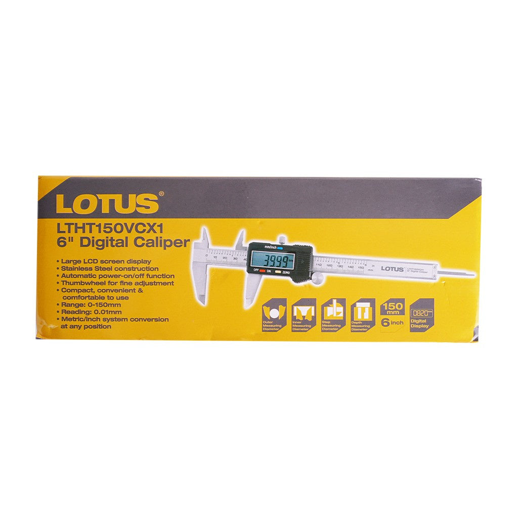 LOTUS DIGITAL CALIPER 6" LTHT150VCX1 – Lotus Tools Philippines