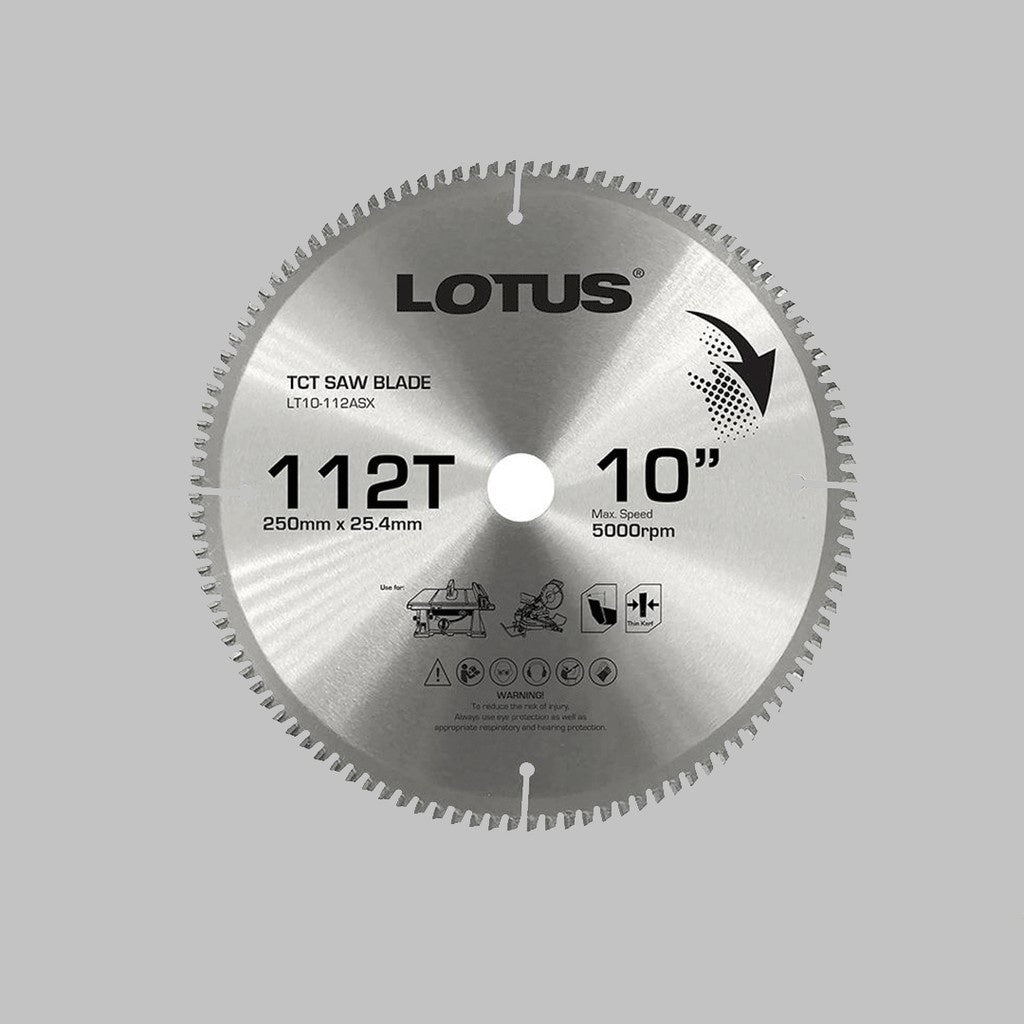 LOTUS TCT SAW BLADE 10" 112T(ALU) LT10-112ASX – Lotus Tools Philippines