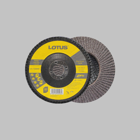 LOTUS FLAP DISC (FLEX) 4" G80 LT4-80F2DX – Lotus Tools Philippines