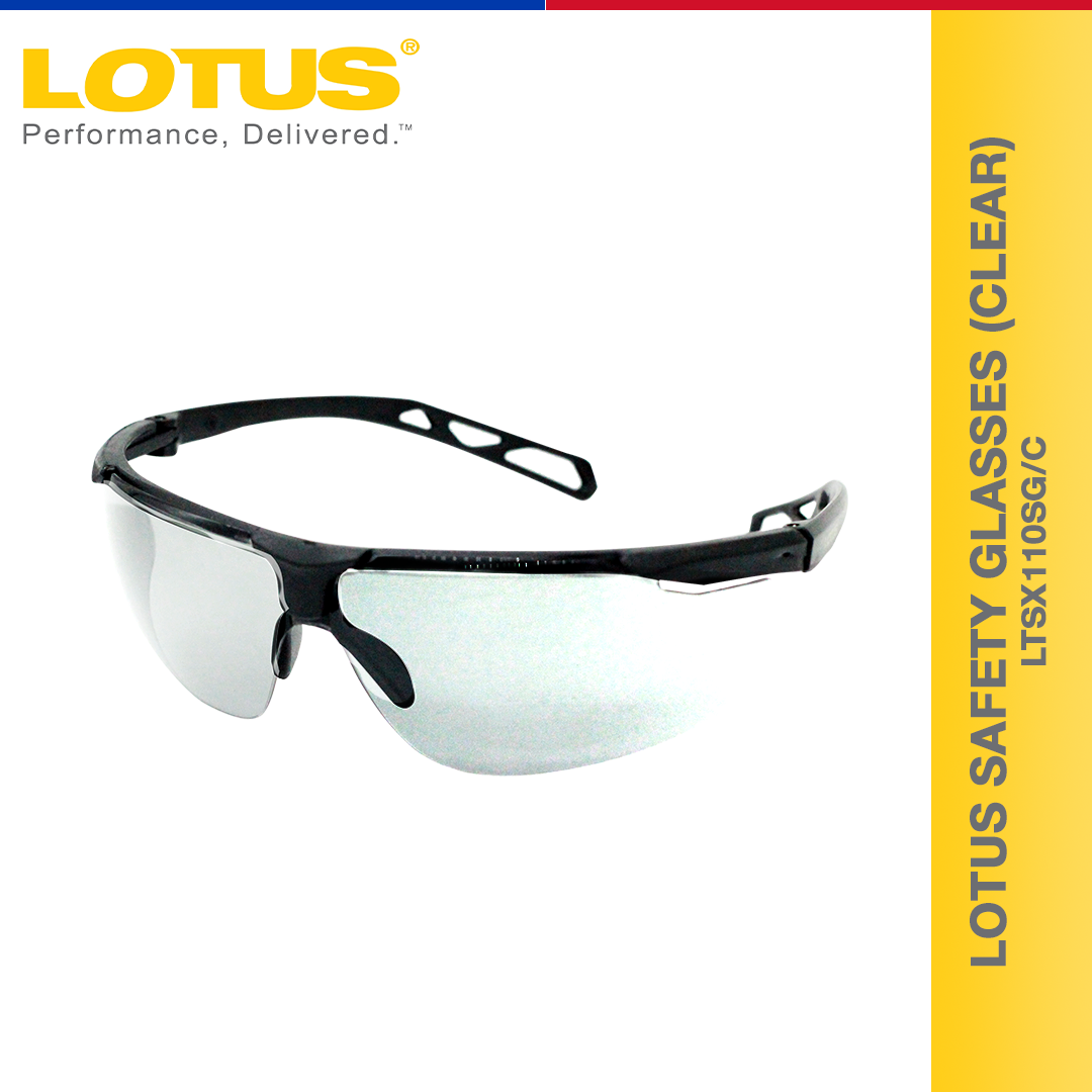 Lotus Safety Glasses (CLEAR) LTSX110SG/C | (GRAY) LTSX120SG/G - Protec