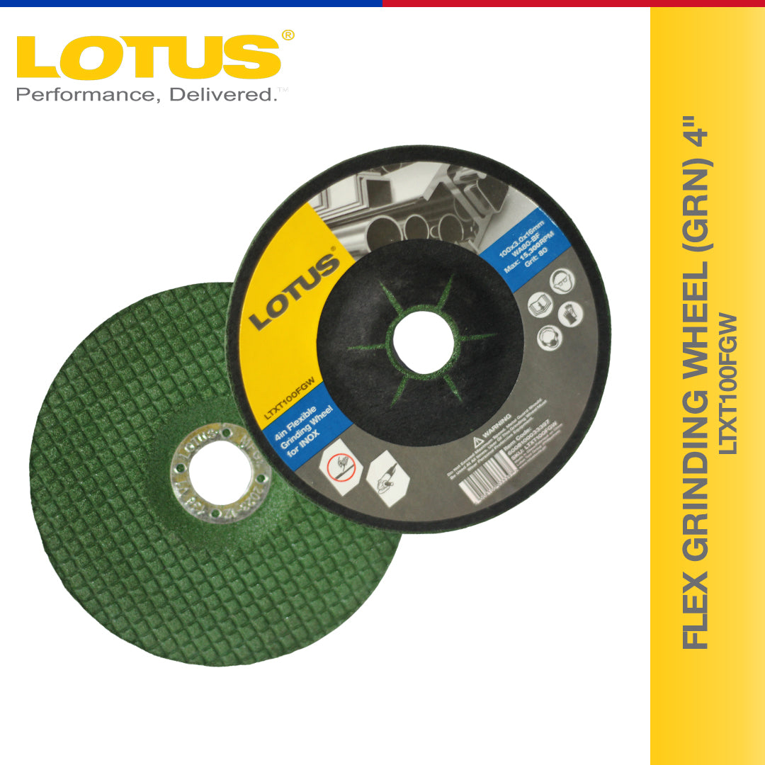 Lotus Flex Grinding Wheel (GRN) 4" LTXT100FGW - Abrasive Wheels & Disc