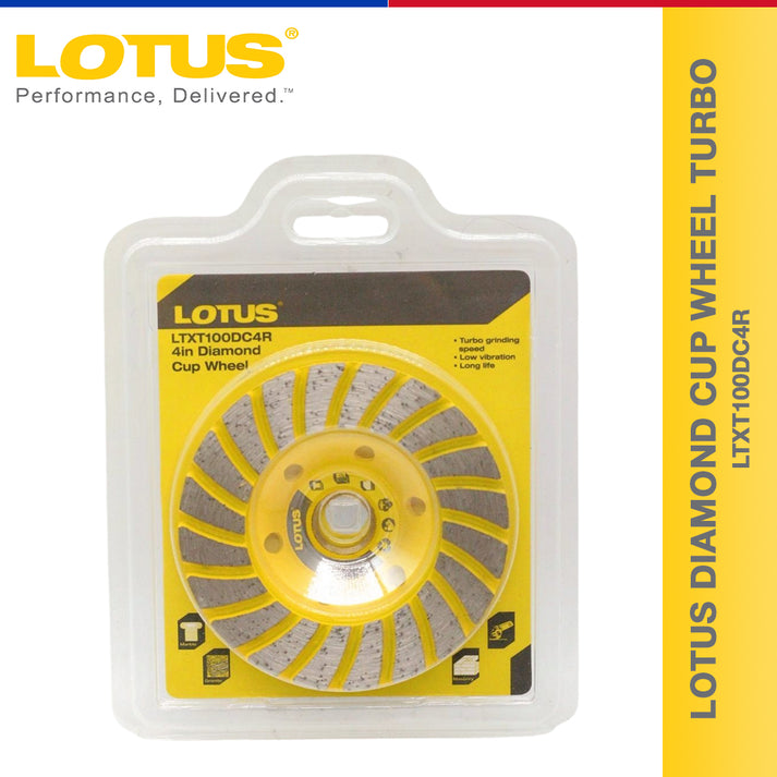 Lotus Diamond Cup Wheel Turbo LTXT100DC4R - Power Tool Accessories
