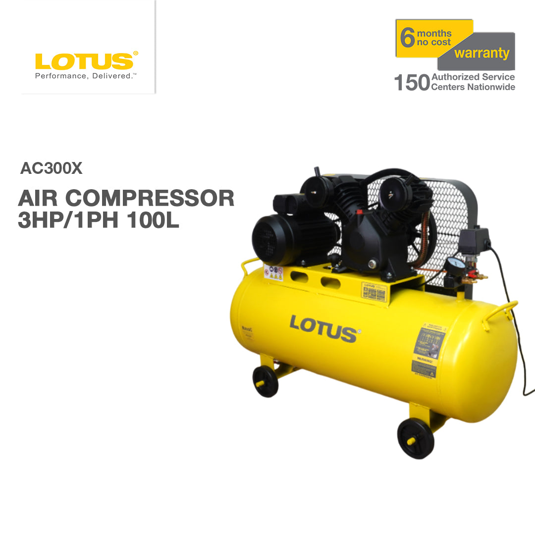 Lotus Air Compressor 3HP/1PH 100L AC300X