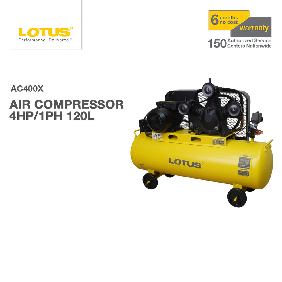 Lotus Air Compressor 4HP/1PH 120L AC400X