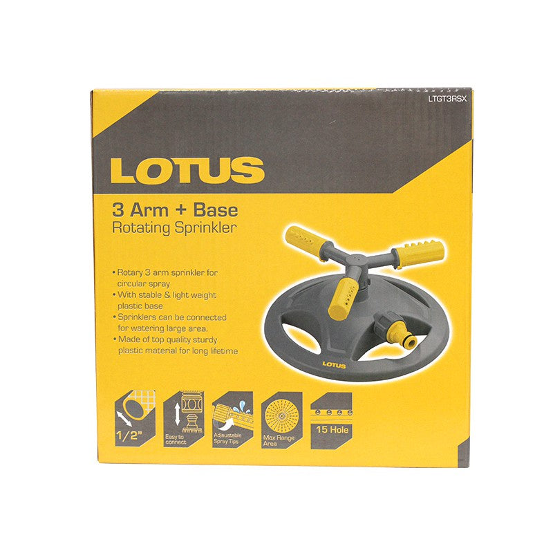 LOTUS ROTATING SPRINKLER 3 ARM+BASE LTGT3RSX – Lotus Tools Philippines