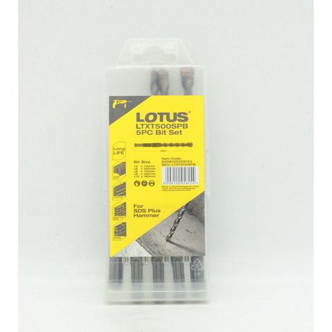 LOTUS SDS PLUS BIT SET 5PC LTXT500SPB – Lotus Tools Philippines