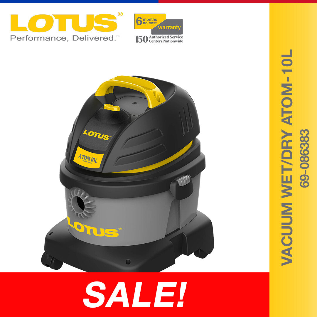 SALE! (REFURBISHED) LOTUS VACUUM WET/DRY ATOM-10L 69-086383