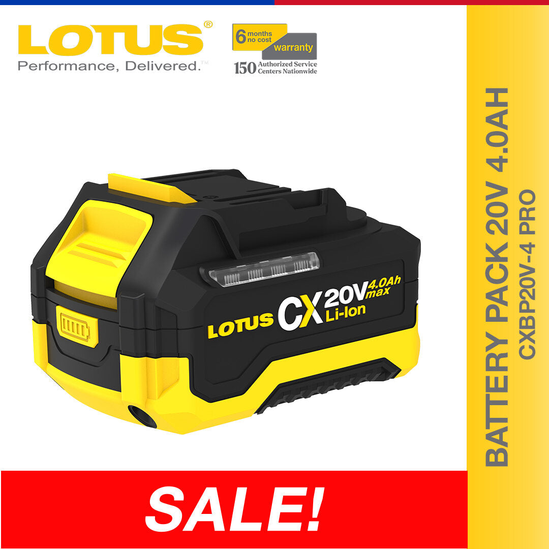 SALE! (REFURBISHED) LOTUS BATTERY PACK 20V 4.0AH CXBP20V-4 PRO