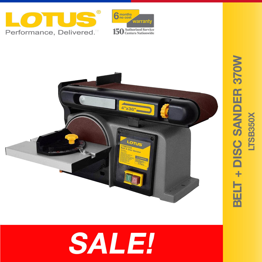 SALE! (REFURBISHED) LOTUS BELT + DISC SANDER 370W LTSB350X