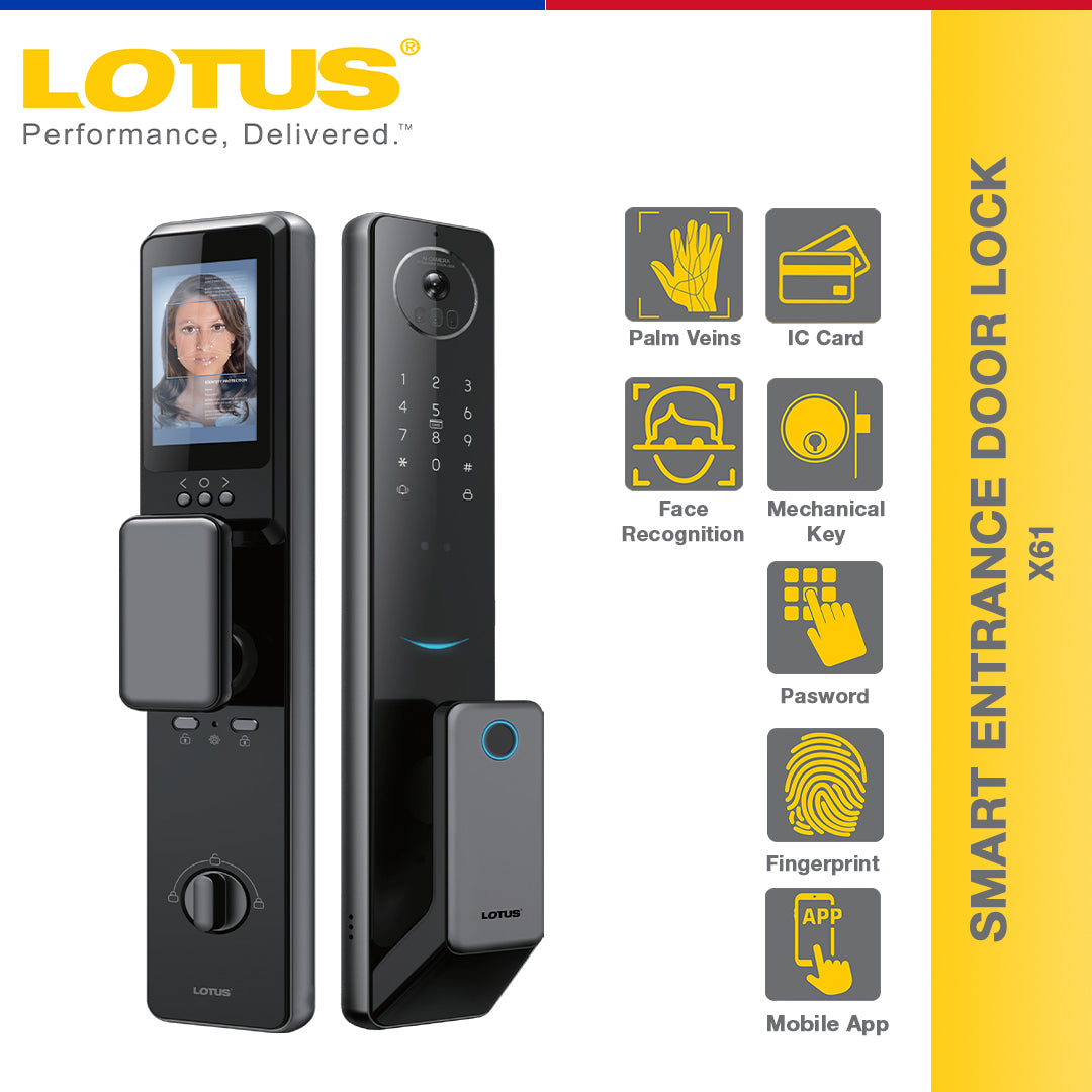 Lotus Smart Entrance Door Lock X61|Door Hardware & Locks | Household S