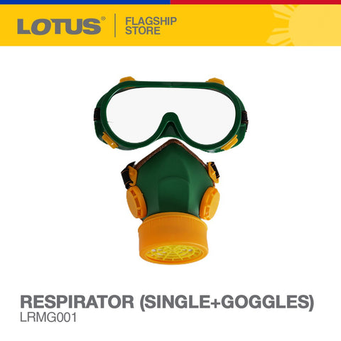 LOTUS RESPIRATOR (SINGLE+GOGGLES) LRMG001 – Lotus Tools Philippines