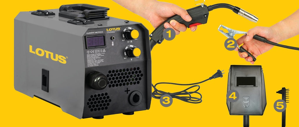 Lotus 200A MIG inverter Welding Machine GASLESS LT200MGX (Flux Cord Wi ...