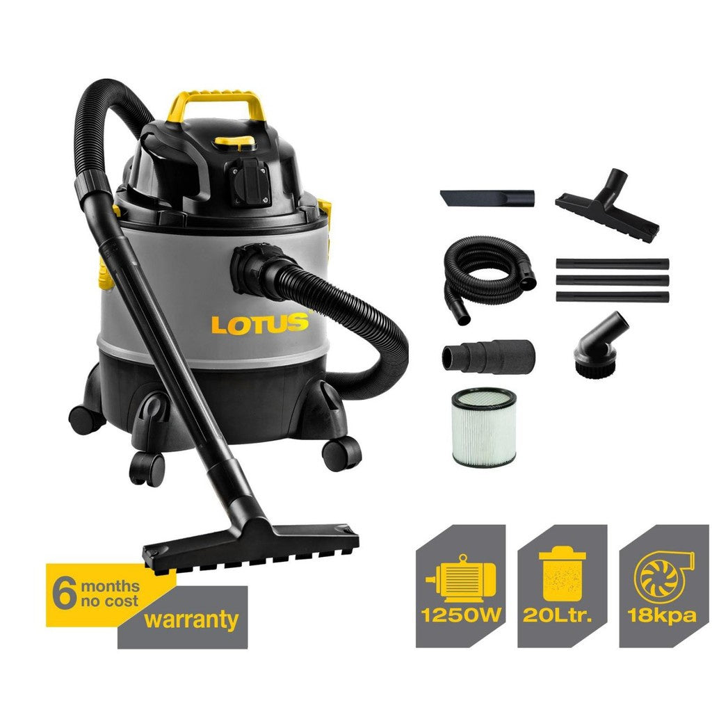 LOTUS VACUUM WET/DRY W/PS 20L LT1250DWX/20ASX – Lotus Tools Philippines