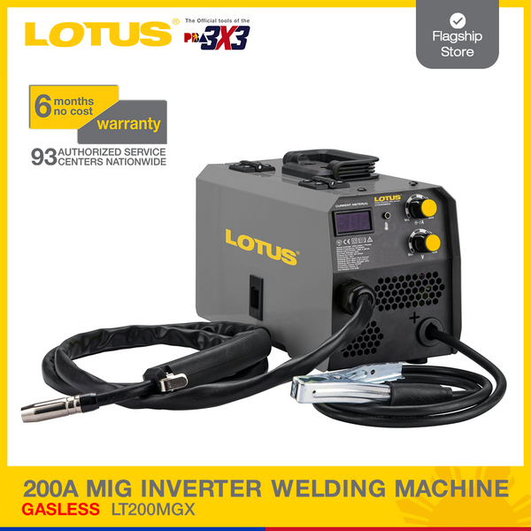 Lotus 200A MIG inverter Welding Machine GASLESS LT200MGX (Flux Cord Wi ...
