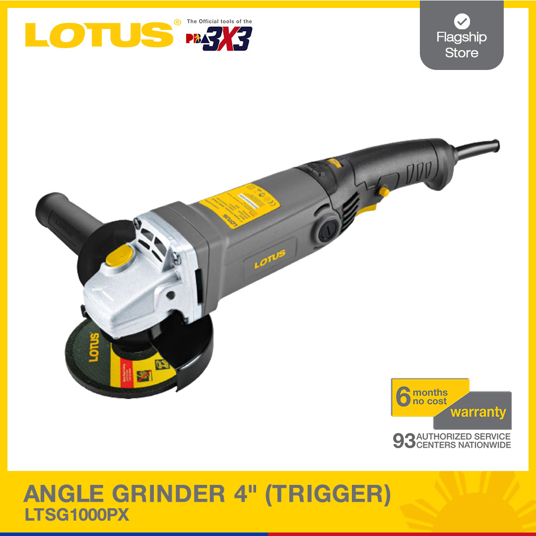LOTUS ANGLE GRINDER 4" (TRIGGER) LTSG1000PX – Lotus Tools Philippines